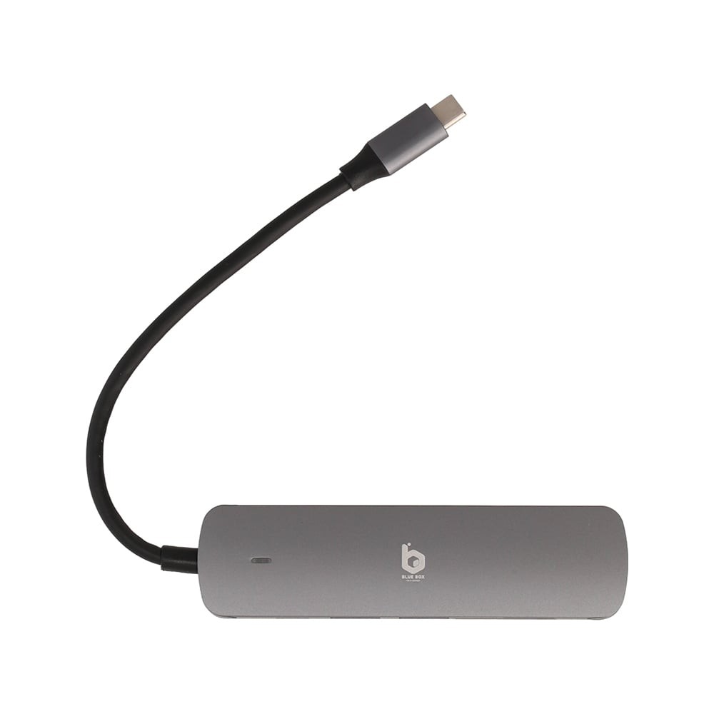 ยูเอสบีฮับ Blue Box 6-in-1 USB Type-C Hub Silver Grey ราคาดี | Education Studio7