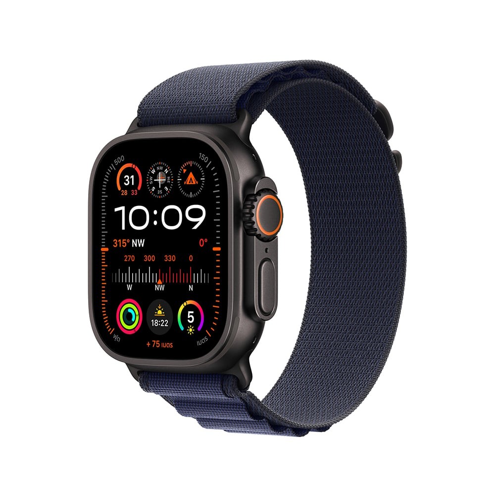 สาย Apple Watch 49mm Navy Alpine Loop - Small - Black Titanium Finish ...