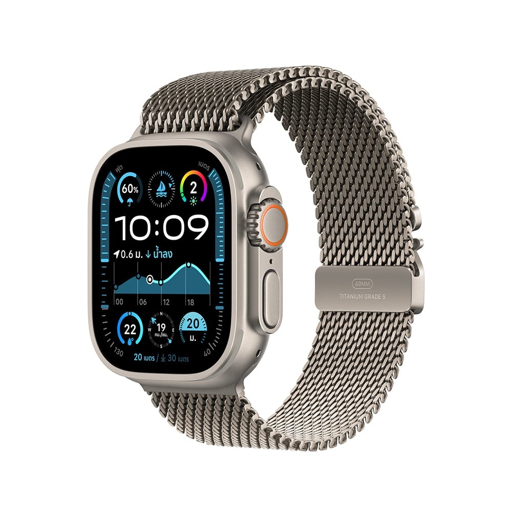 สาย Apple Watch 49mm Natural Titanium Milanese Loop - Medium ...