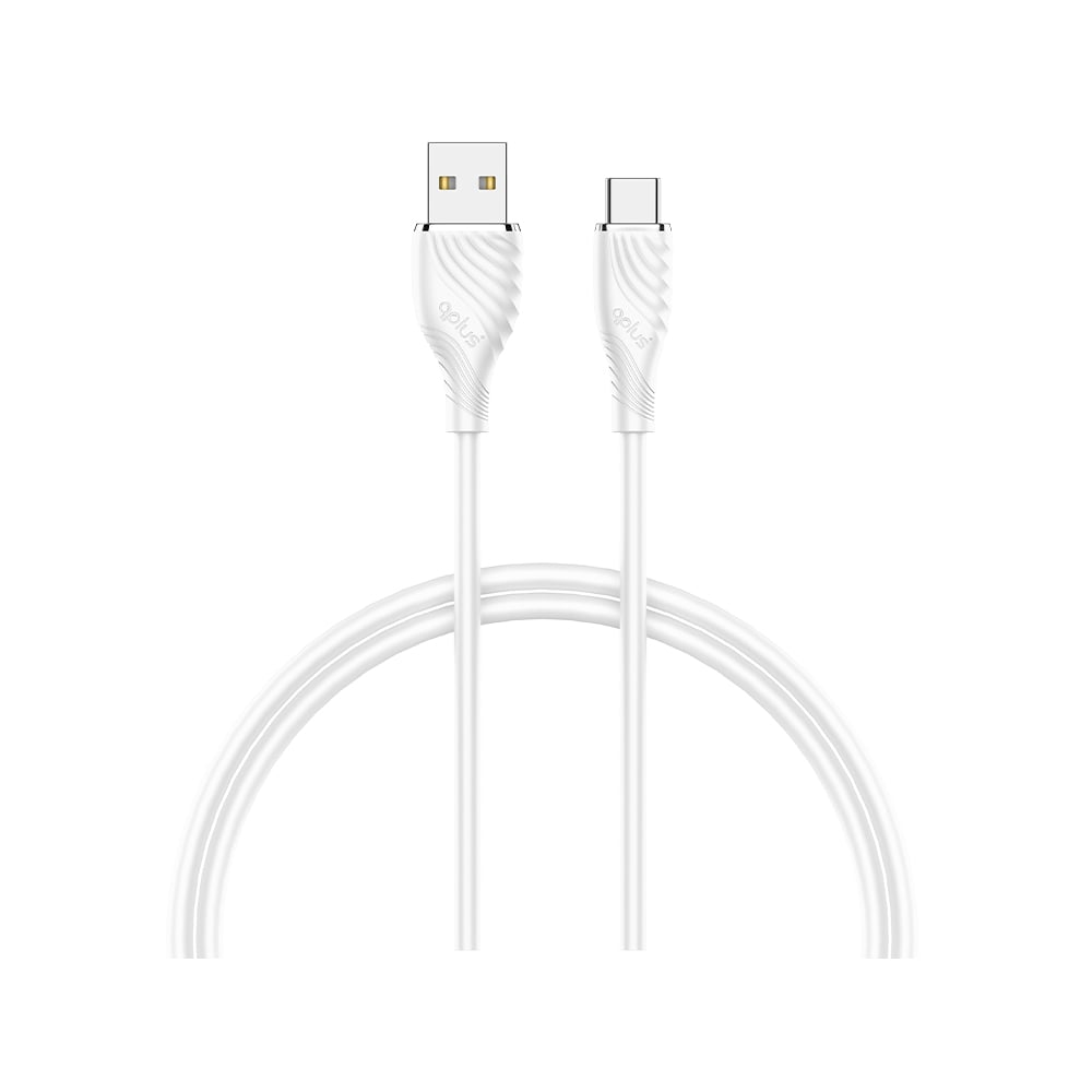 สายชาร์จ QPLUS USB-A to USB-C Cable 3A 1เมตร T3 สีWhite | Education Studio7
