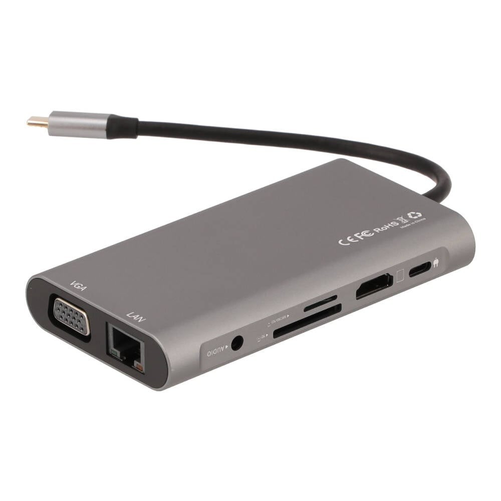 ยูเอสบีฮับ Blue Box 10-in-1 USB Type-C Hub Silver Grey | Education Studio7