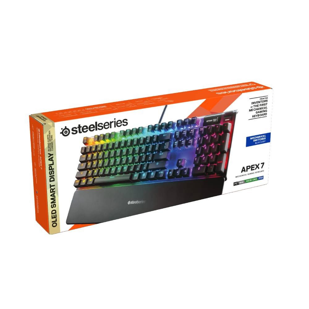 คีย์บอร์ดเกมมิ่ง SteelSeries Apex 7 RGB Keyboard (Blue Switch) - US ...