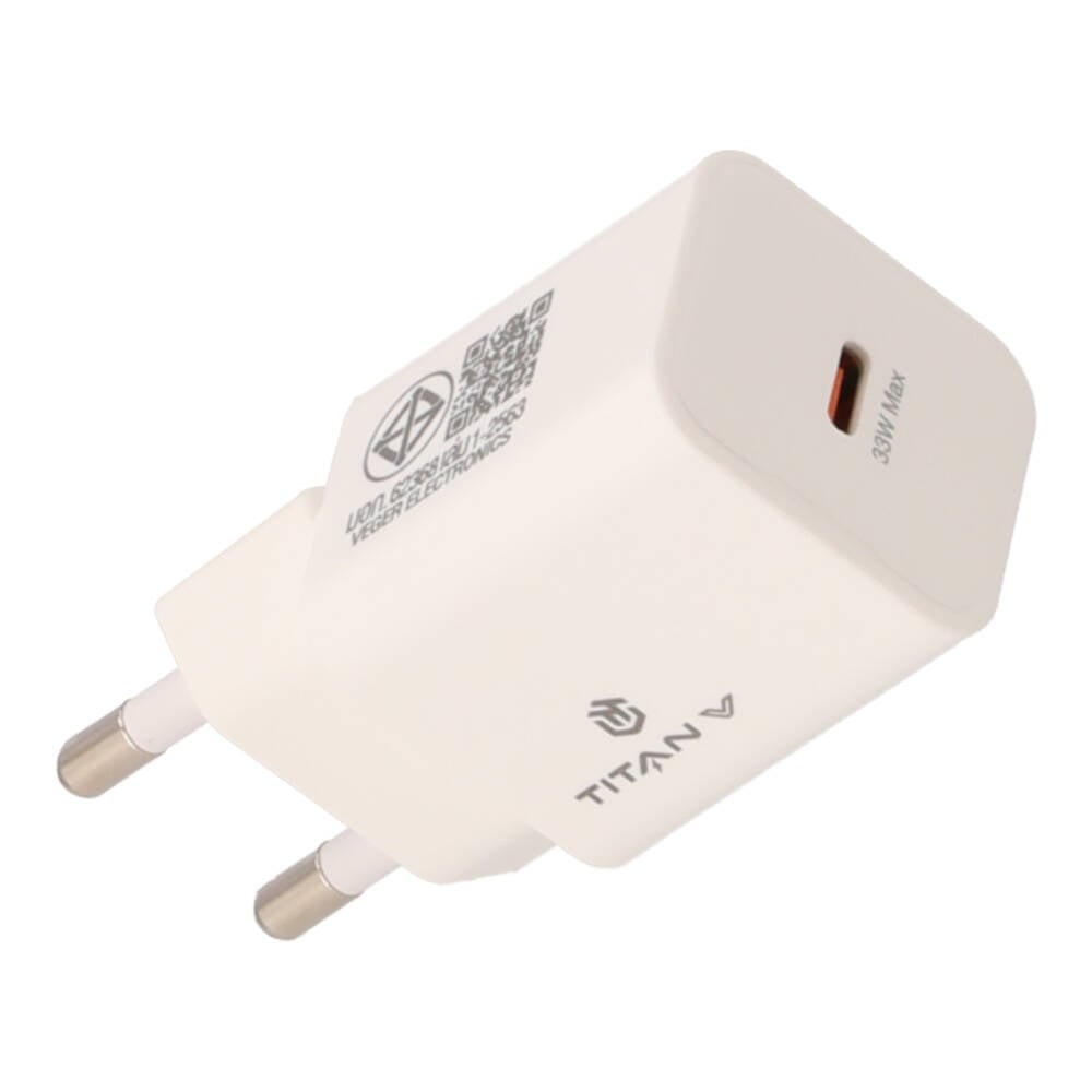 อะแดปเตอร์ TITANV Wall Charger 1 USB-C 33W GaN TI-WC03 White ...