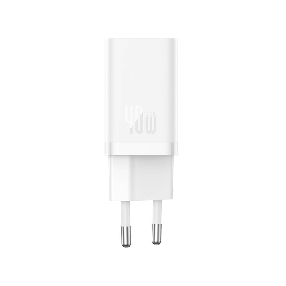อะแดปเตอร์ Baseus Wall Charger 2 USB-C 40W White (TISI) | Education Studio7
