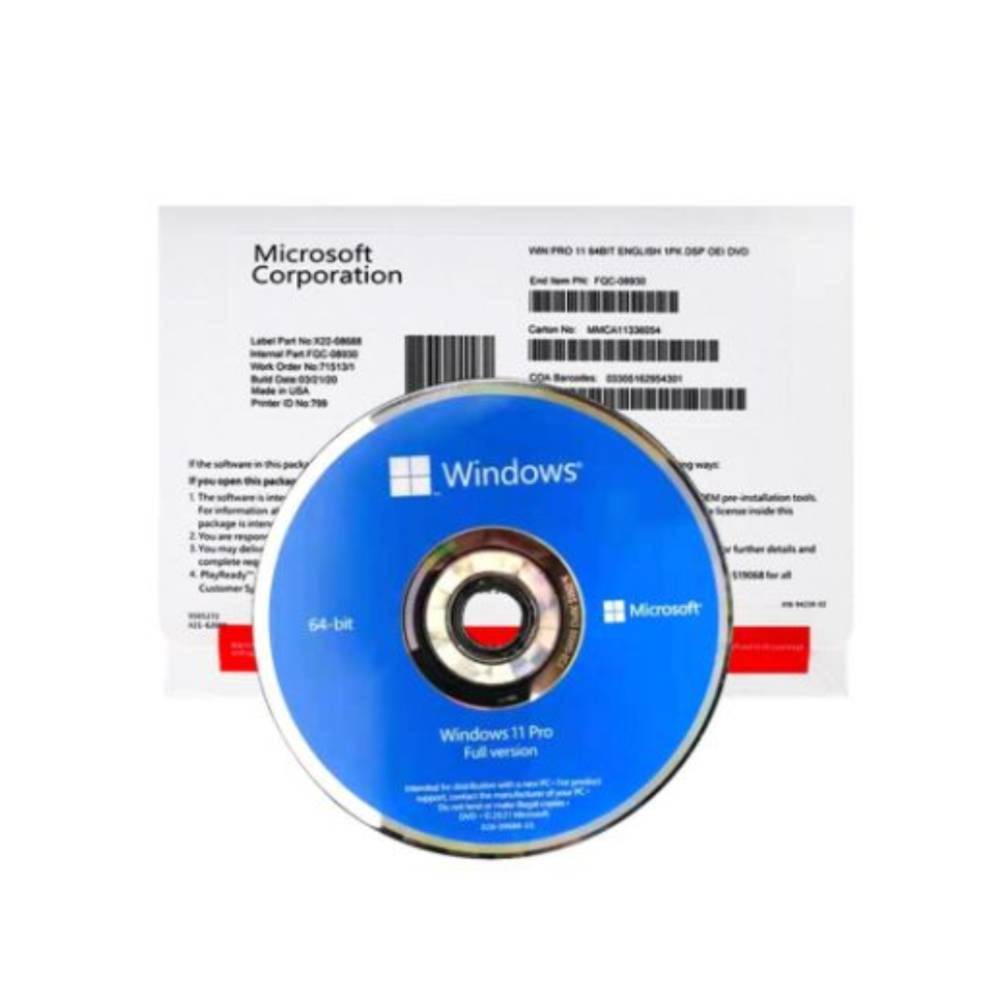 ระบบปฏิบัติการวินโดว์ Microsoft Windows Pro 11 64-bit Eng Intl 1pk DSP ...
