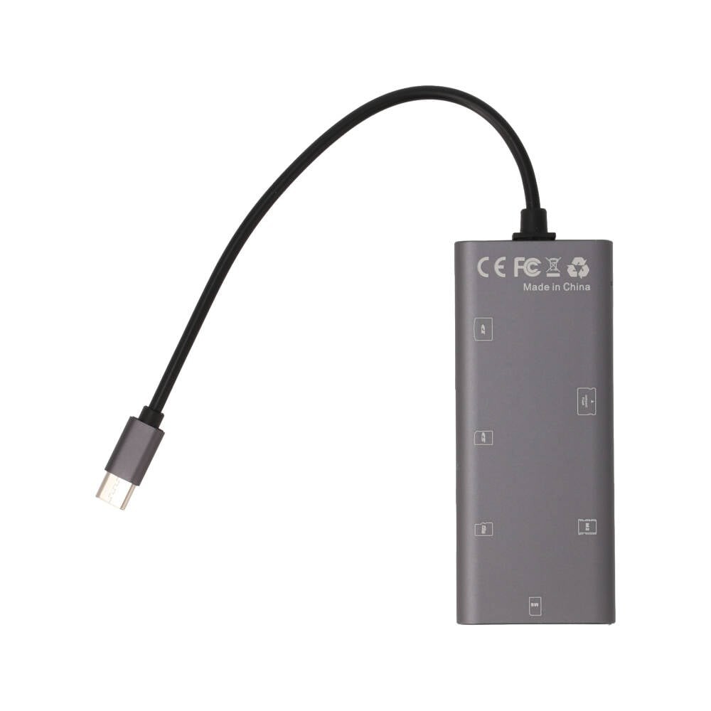 เครื่องอ่านการ์ด Blue Box 6-in-1 Type-C Card Reader สีเทา | Education ...