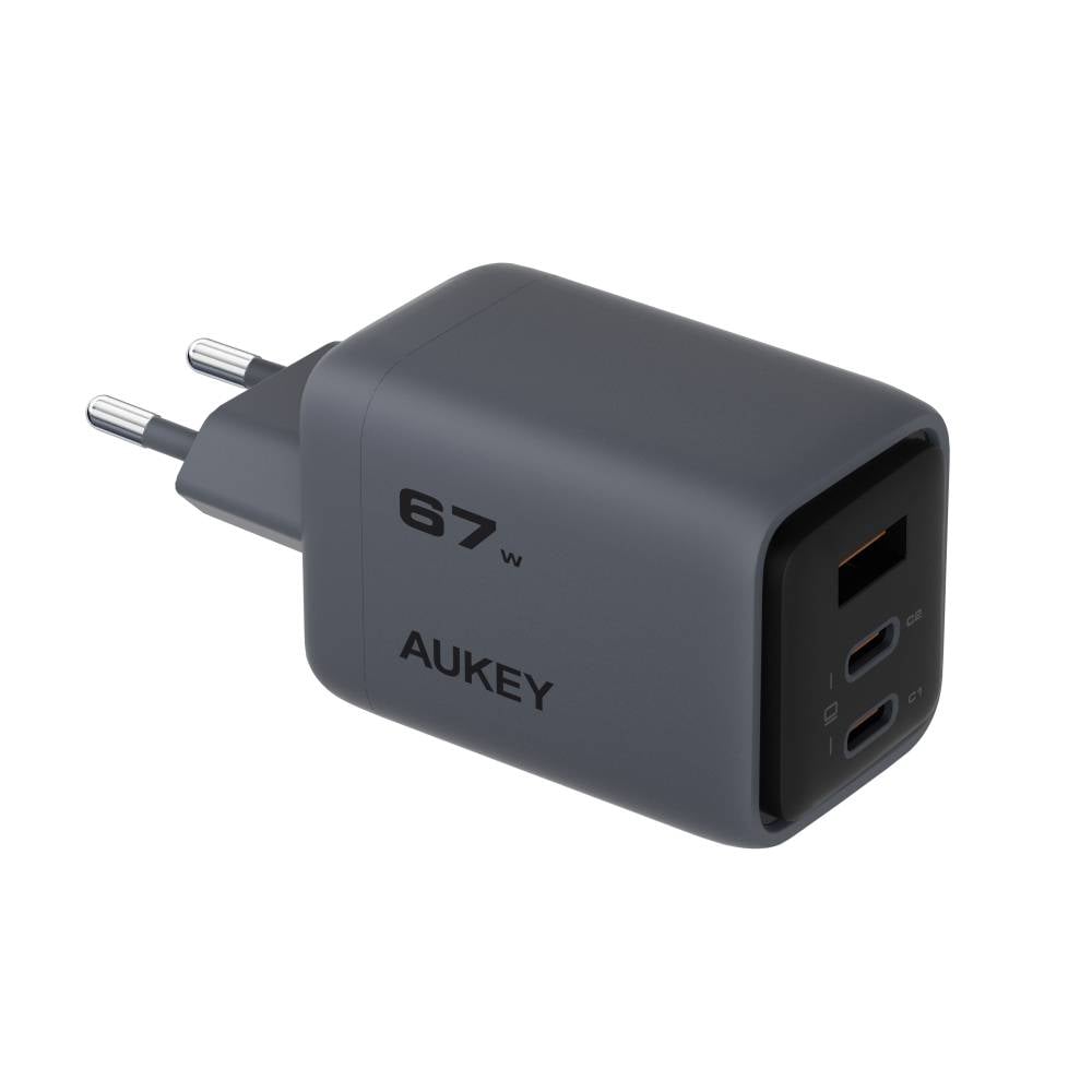 อะแดปเตอร์ AUKEY Wall Charger 1 USB-A / 2 USB-C 67W Gray (PA-C3 ...