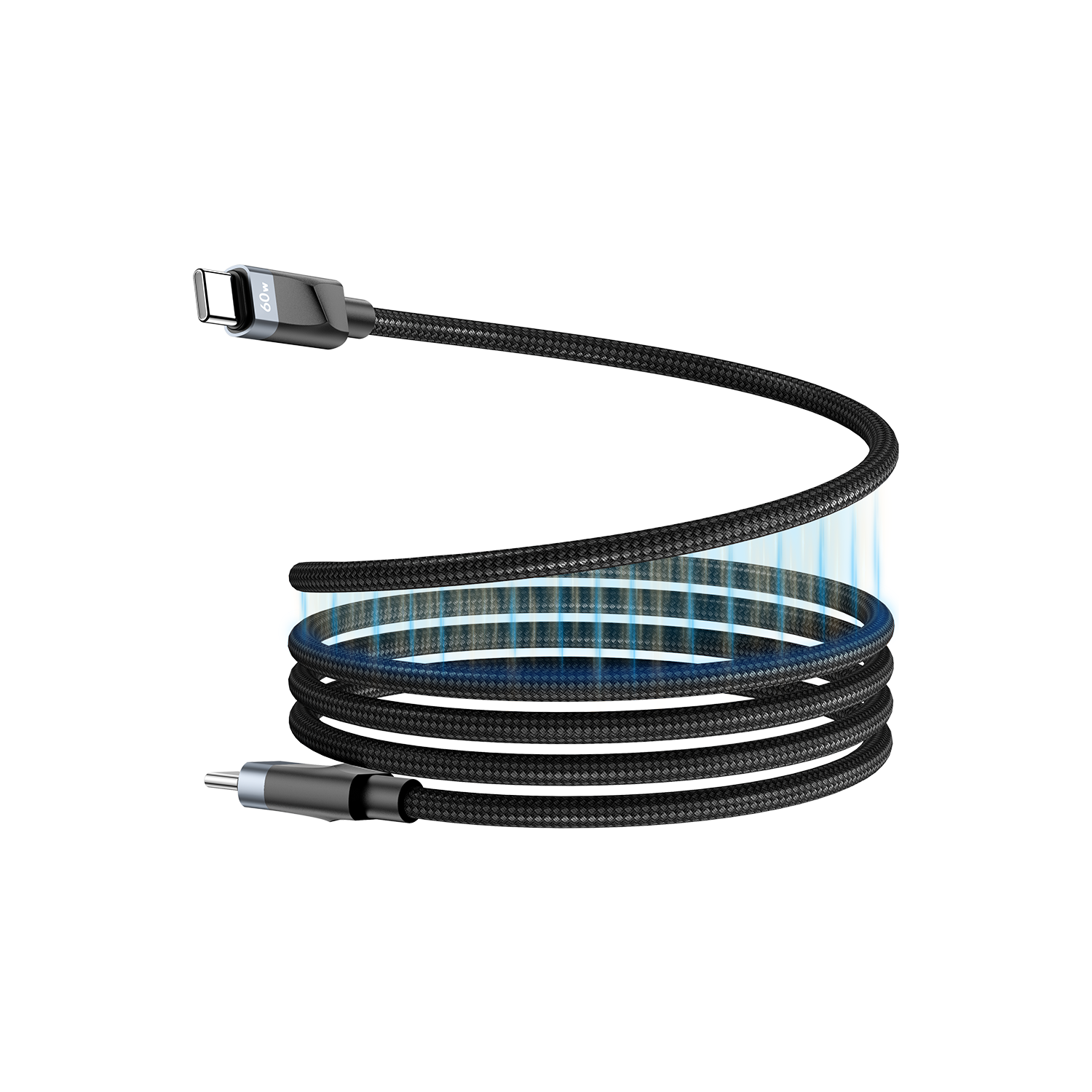 สายชาร์จ ALPHA.X USB-C to USB-C Cable Magnetic 60W 1M. ALU-CC14 Black ...