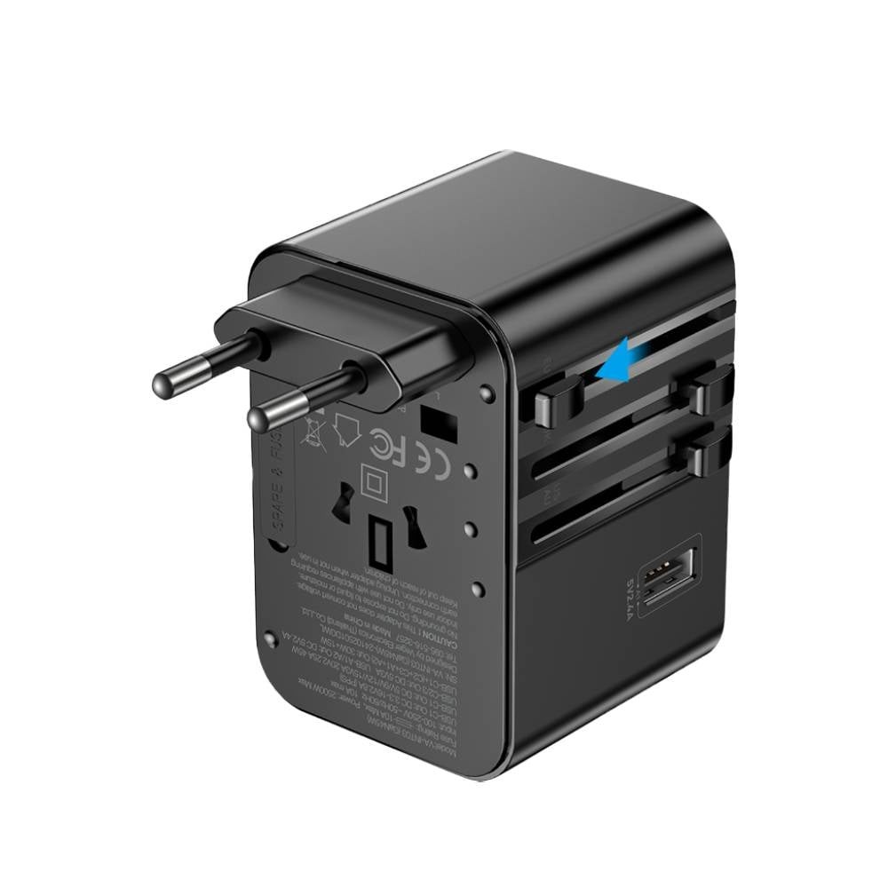 หัวแปลงปลั๊กไฟ Veger Multifunction Universal Travel Adapter 45W VA ...