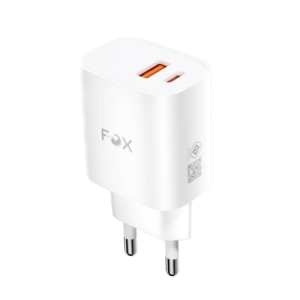 อะแดปเตอร์ FOX Wall USB Charger 1xUSB-A (QC3.0)/1xUSB-C (PD20W) AP28 ...