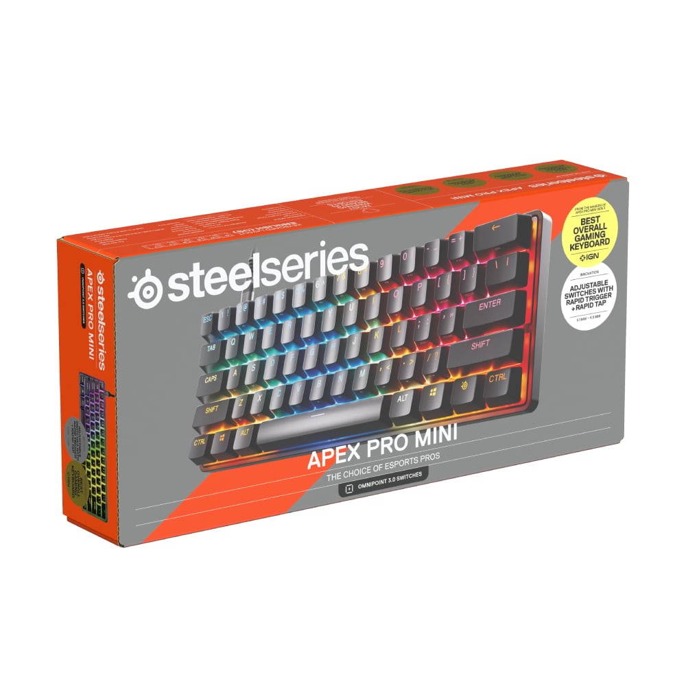 คีย์บอร์ดเกมมิ่ง SteelSeries Apex Pro Mini Omnipoint Key US Magnetic ...