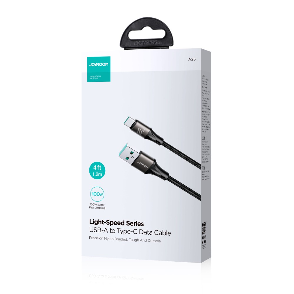 สายชาร์จ JOYROOM USB-A to USB-C Cable 100W Light-Speed 1.2M Black (S ...