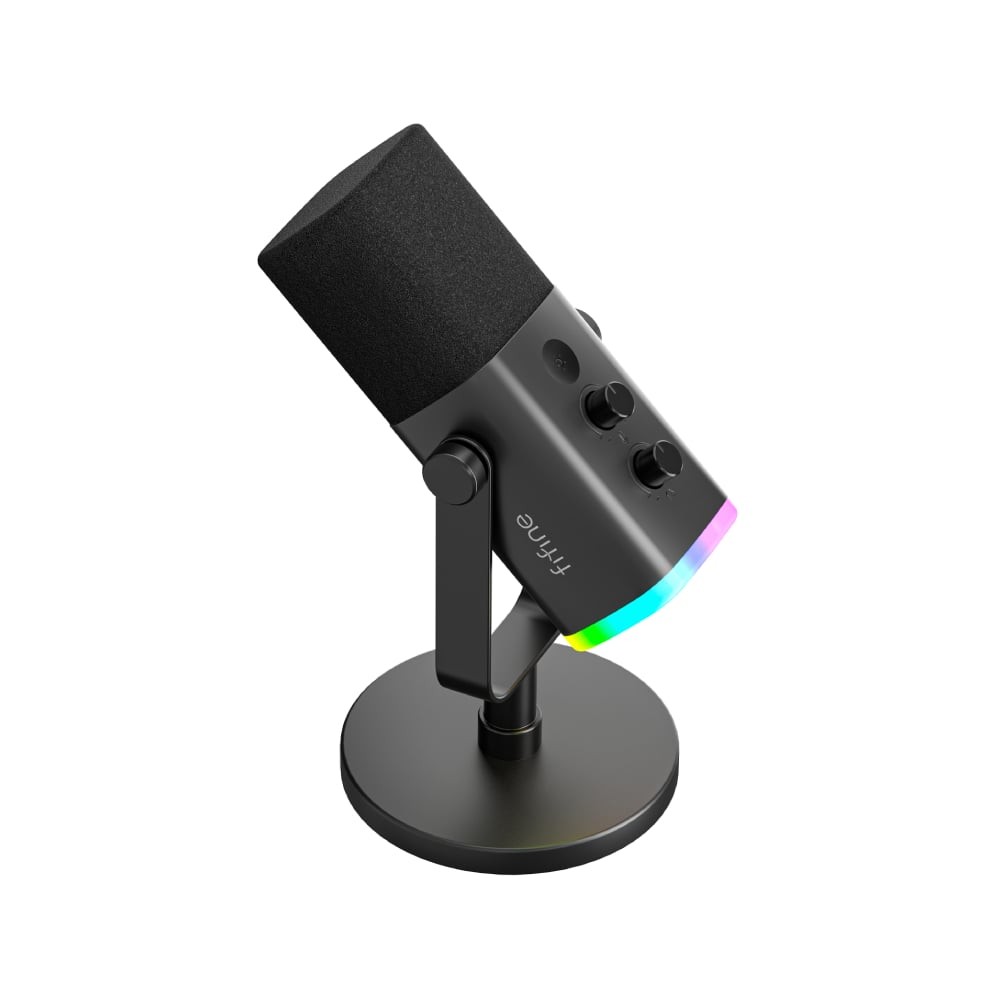 ไมโครโฟน Fifine AM8 USB Dynamic Mic BasedStand RGB Black | Education ...