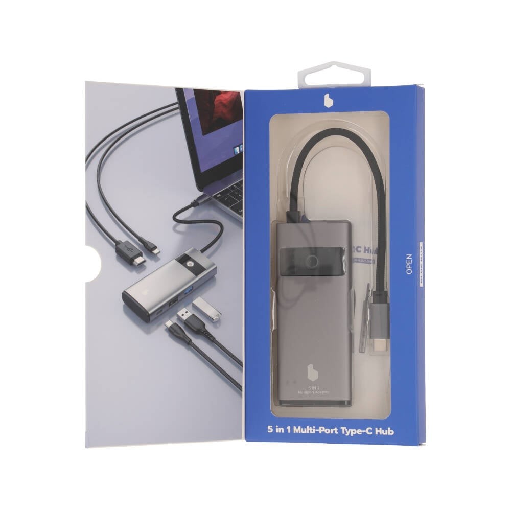 Blue Box Port Hub USB Type-C Hub 5-in-1 Multifunction Converter with ...