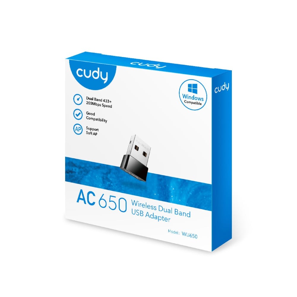 อุปกรณ์รับสัญญาณ Cudy WU650 AC650 Dual Band USB Wi-Fi Adapter ...
