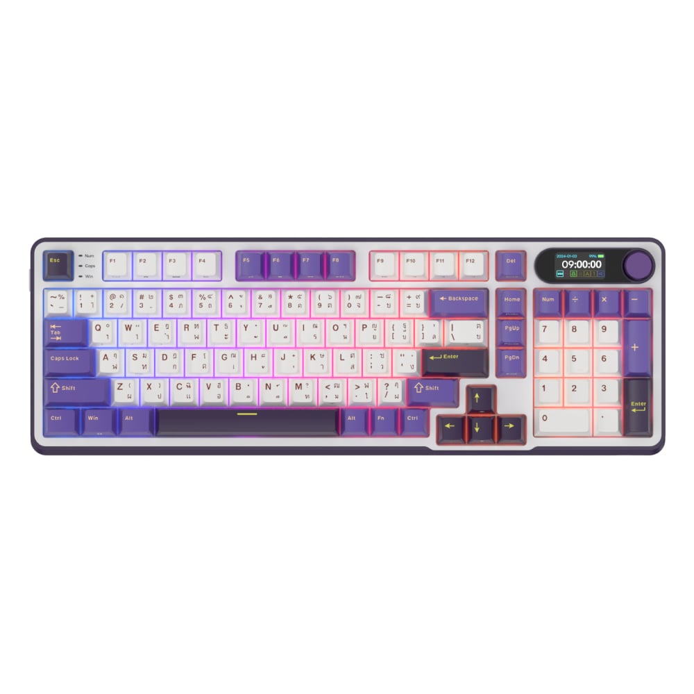 Royal Kludge Gaming Keyboard RK S98 Blackberry Chartreuse Switch ...
