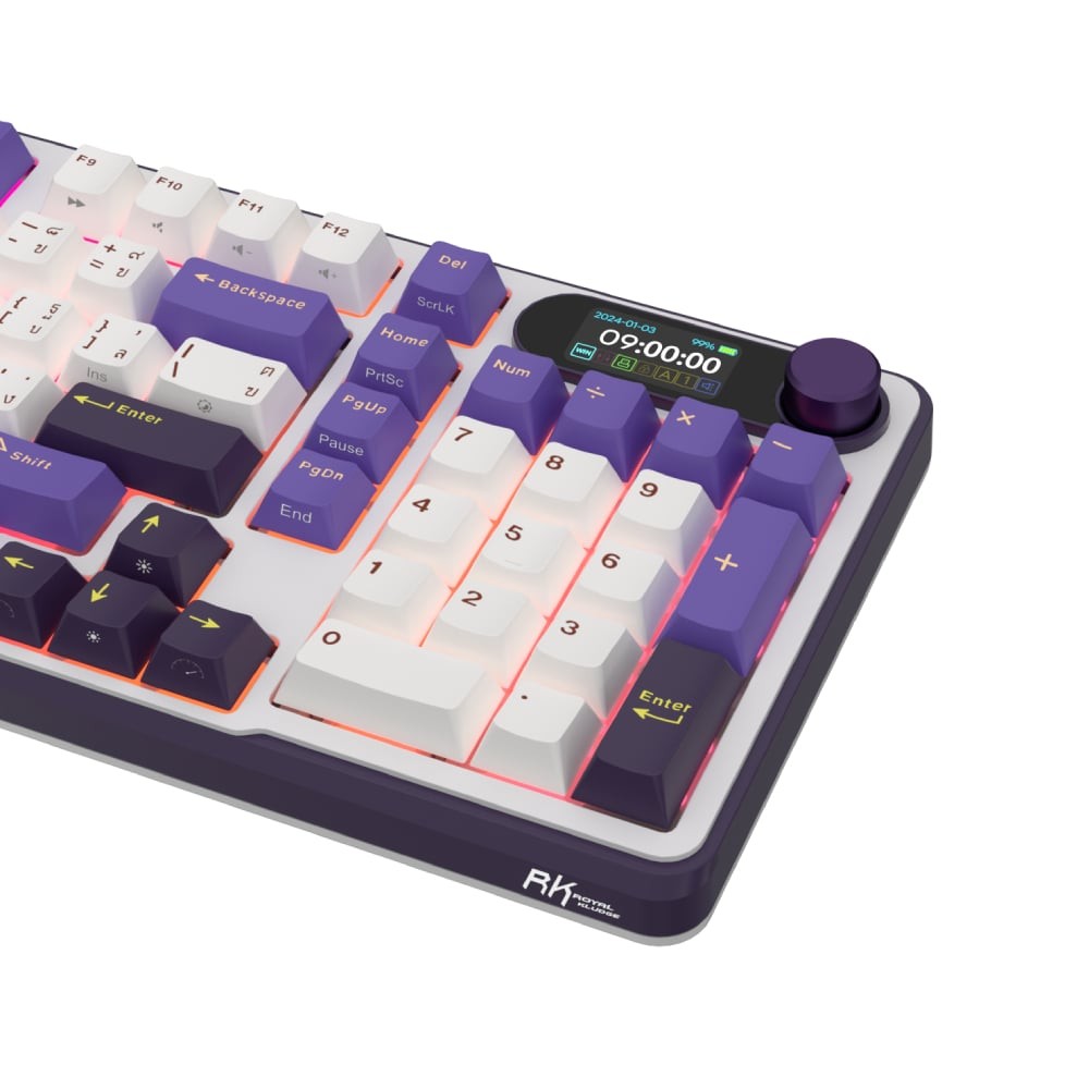 Royal Kludge Gaming Keyboard RK S98 Blackberry Chartreuse Switch ...