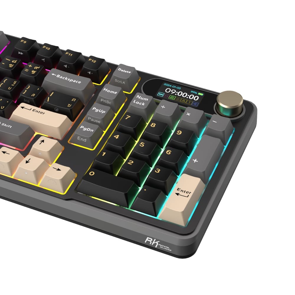 คีย์บอร์ดเกมมิ่ง Royal Kludge RK S98 Phantom Chartreuse Switch ...