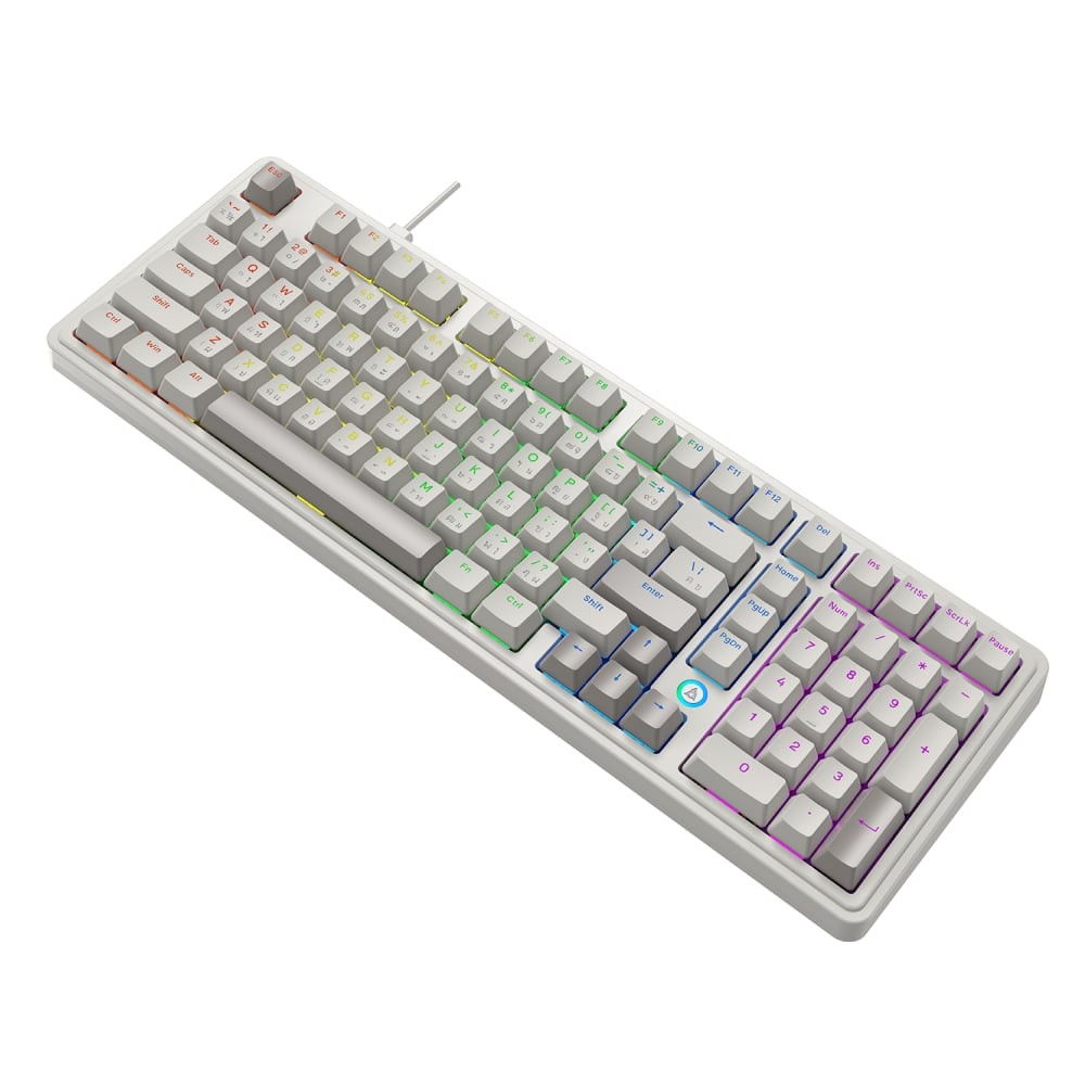 คีย์บอร์ดเกมมิ่ง Ajazz Gaming Keyboard AK980 Wired Retro | Education ...