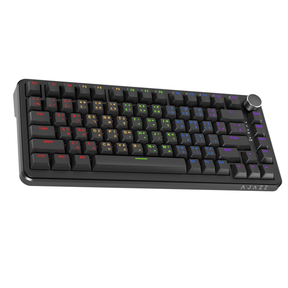 คีย์บอร์ดเกมมิ่ง Ajazz AK820 Max Black Red Switch | Education Studio7