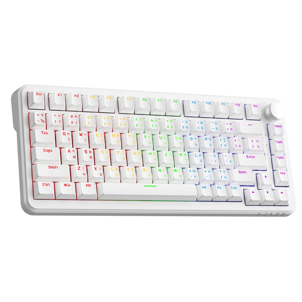 คีย์บอร์ดเกมมิ่ง Ajazz AK820 Max White Red Switch | Education Studio7