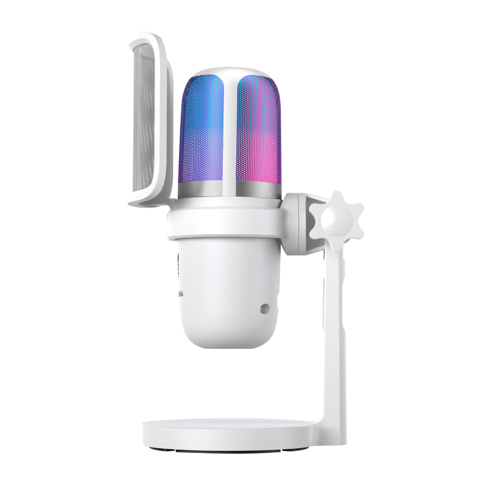 ไมโครโฟน Onikuma Microphone Hoko RGB M730 White | Education Studio7