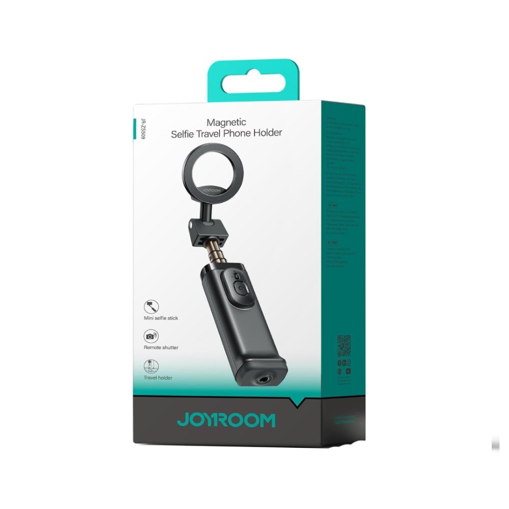 ไม้เซลฟี่ JOYROOM Magnetic Selfie Travel JR-ZS509 Black | Education Studio7