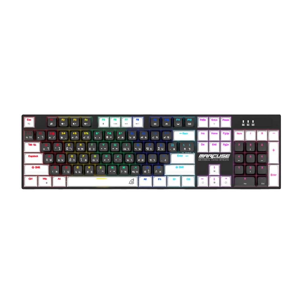 คีย์บอร์ดเกมมิ่ง Signo Mechanical MARCUSE KB-727 Black (Red Switch ...