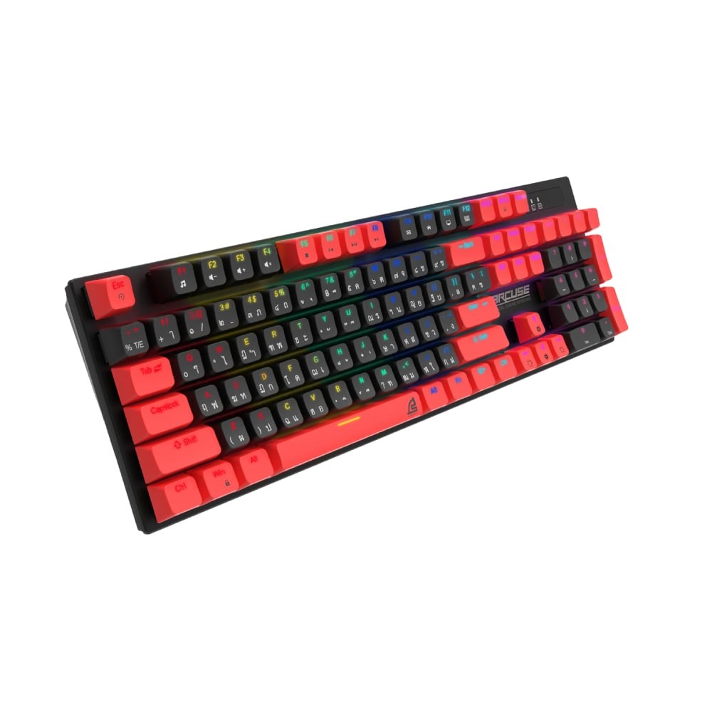 คีย์บอร์ดเกมมิ่ง Signo Mechanical MARCUSE KB-727 Black/Red (Blue Switch ...