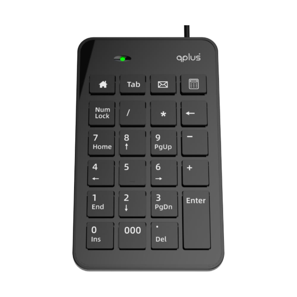 คีย์บอร์ดตัวเลข QPLUS Wired Numeric Keypad 1810 Black | Education Studio7
