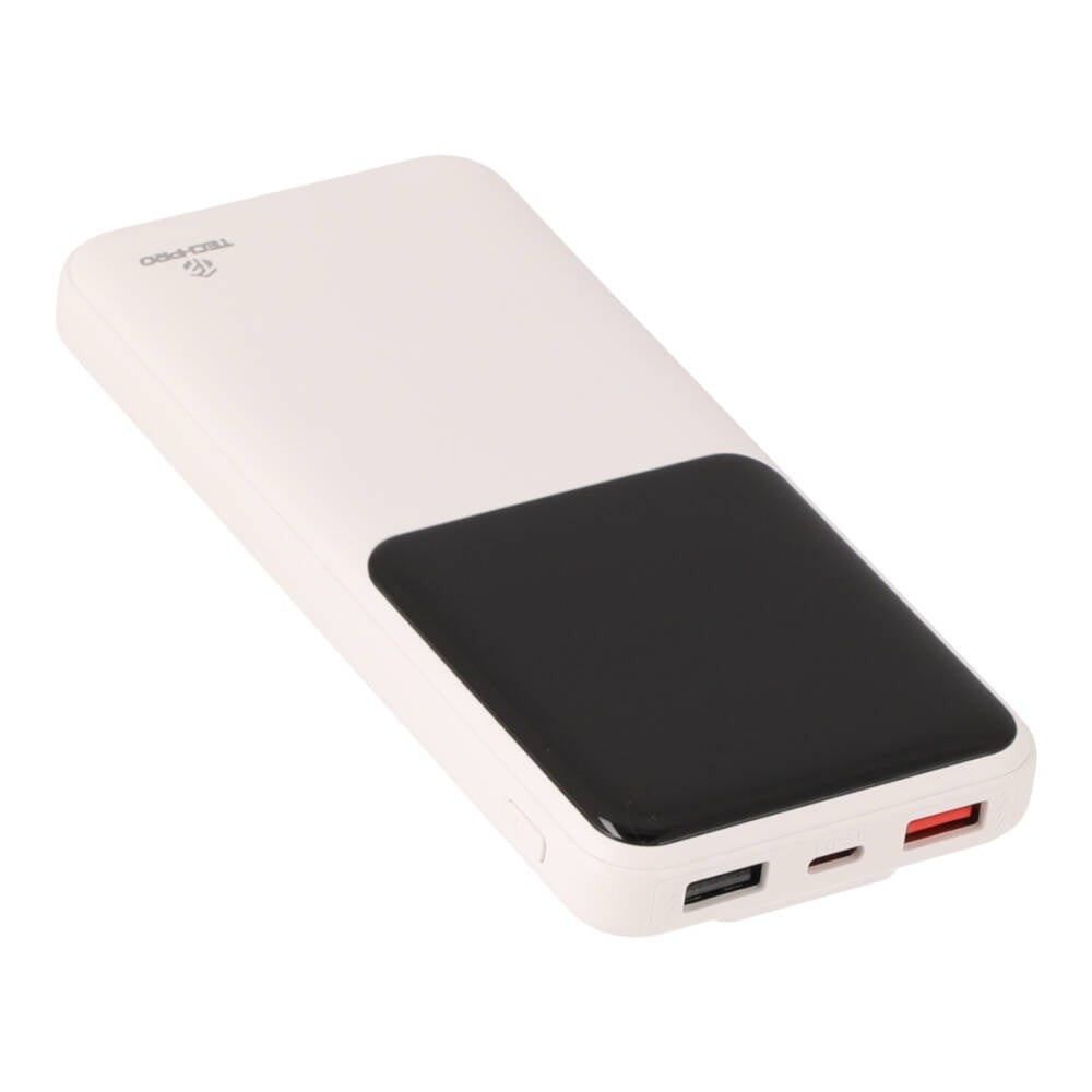 พาวเวอร์แบงค์ TECHPRO 10000 mAh PD with Built-in USB-C/Lighting White ...