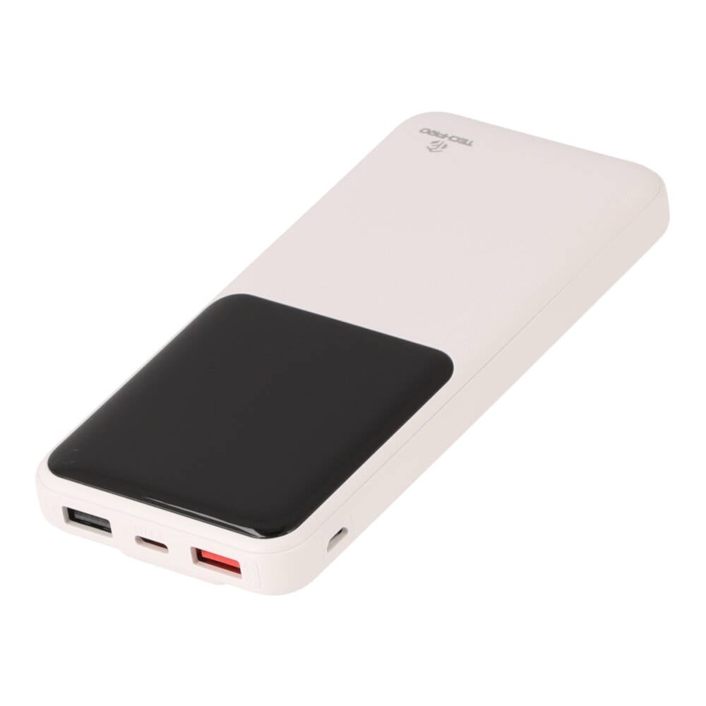 พาวเวอร์แบงค์ TECHPRO 10000 mAh PD with Built-in USB-C/Lighting White ...