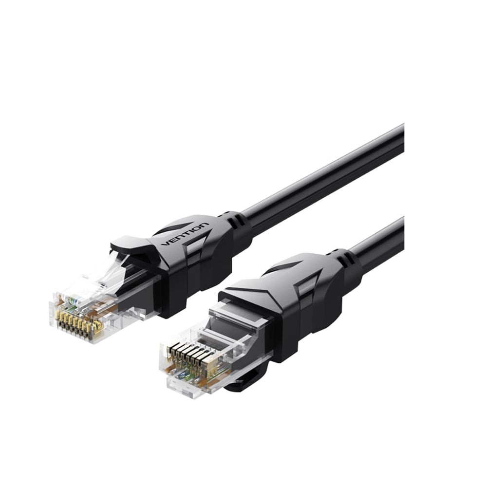 สาย LAN Cat6 Vention Round UTP Patch 10M. Black | Education Studio7