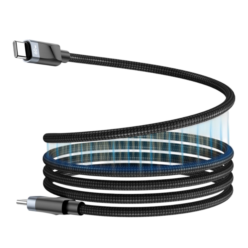 สายชาร์จ ALPHA.X USB-C to USB-C Cable Magnetic 60W 1M. ALU-CC14 Black ...