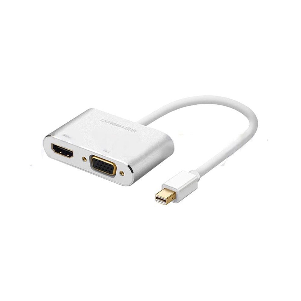 สายชาร์จ Ugreen Adapter Mini Display Port to HDMI + VGA Converter White ...