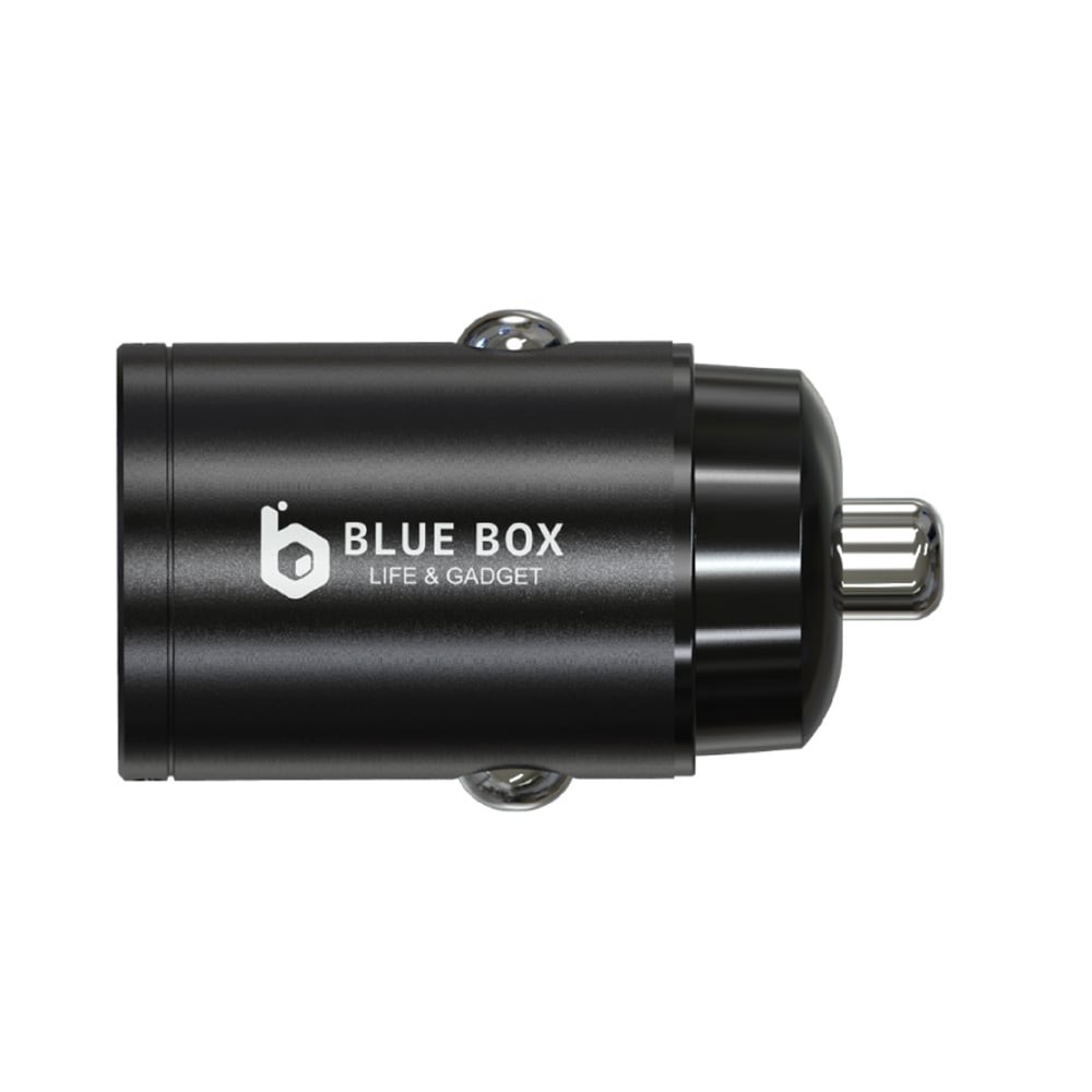 ที่ชาร์จบนรถยนต์ Blue Box Car Charger 1xUSB A / 1xType-C PD30 Ring-Pull ...
