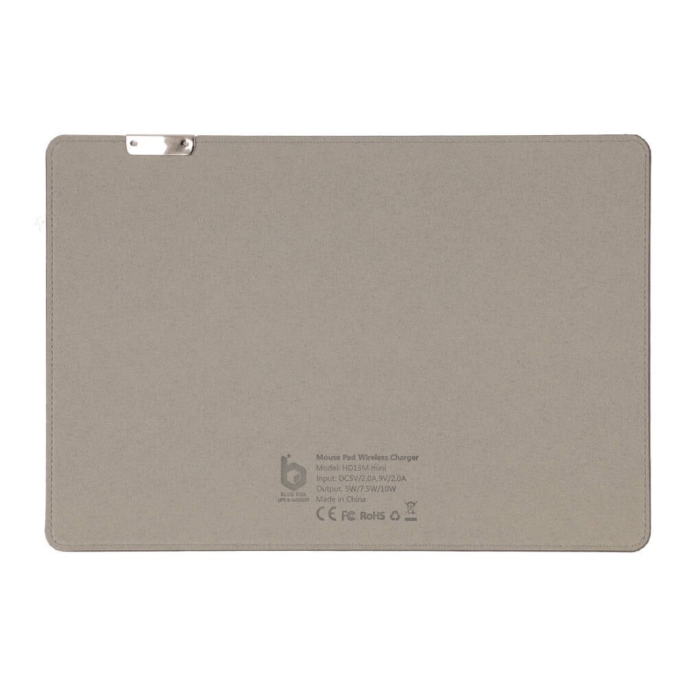 แผ่นรองเมาส์ Blue Box Wireless Charging Mousepad 10W PU Gray ...