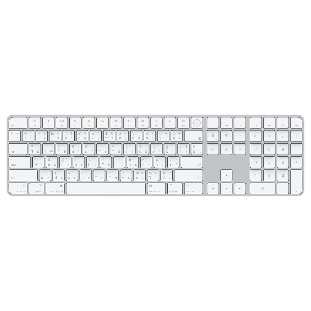 คีย์บอร์ดไร้สาย Apple Magic Keyboard with Touch ID and Numeric Keypad ...