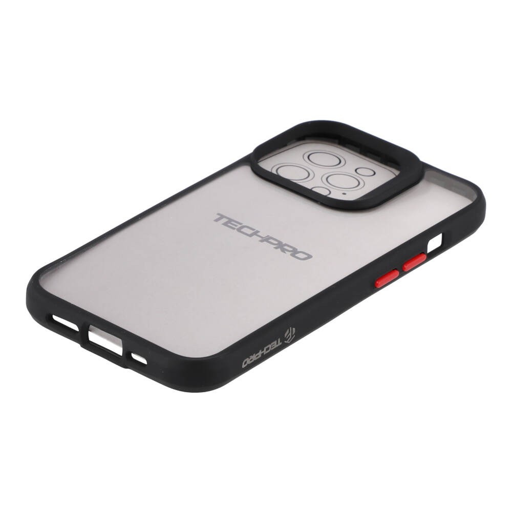เคส TECHPRO iPhone 13 Pro Black with Red Button | Education Studio7