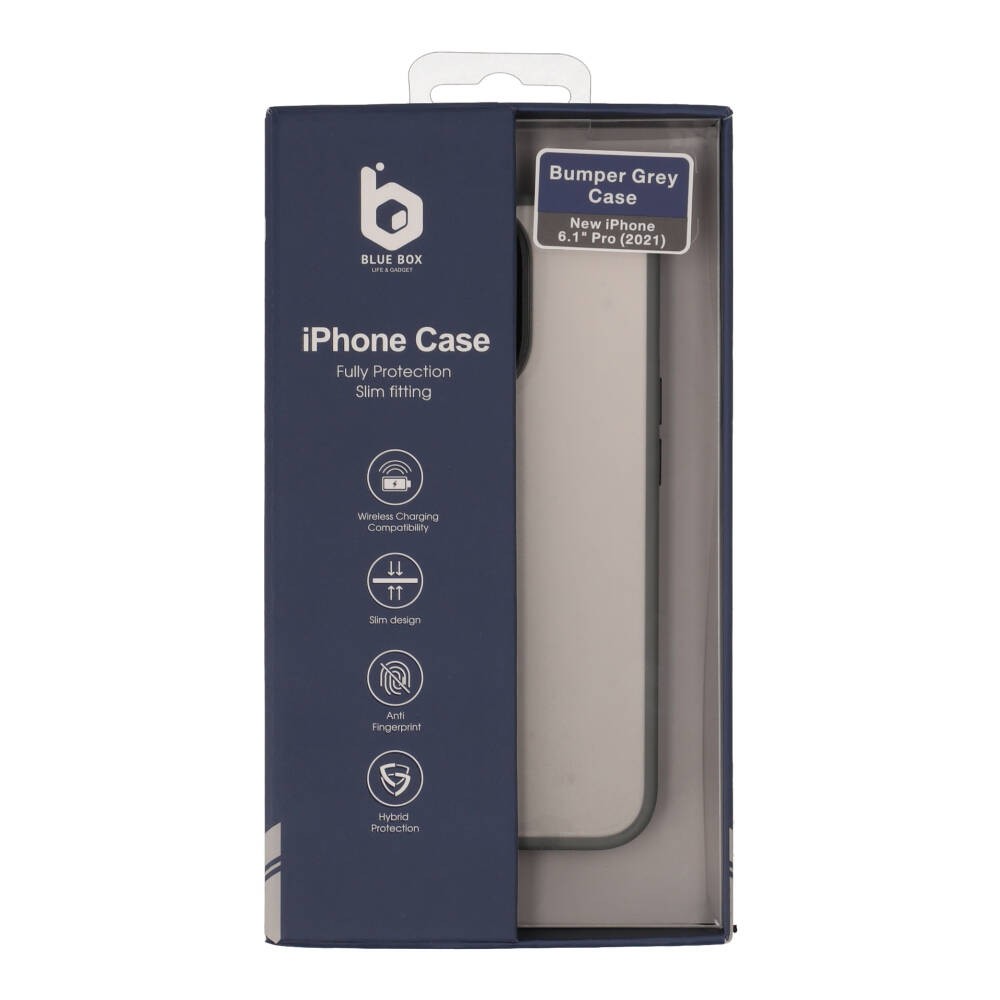เคสไอโฟน Blue Box Casing for iPhone 13Pro (6.1) Bumper Case Grey ...