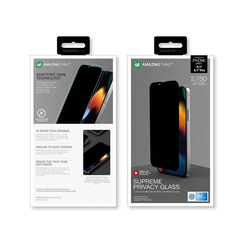 ฟิล์มกันรอย AMAZINGthing Tempered Glass Film for iPhone 13 Pro Max (6.7 ...
