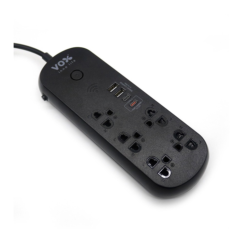 รางปลั๊กไฟ Nova iOT 1Switch 5Outlet 2USB 1Type-C PD20W Fast Charge ...