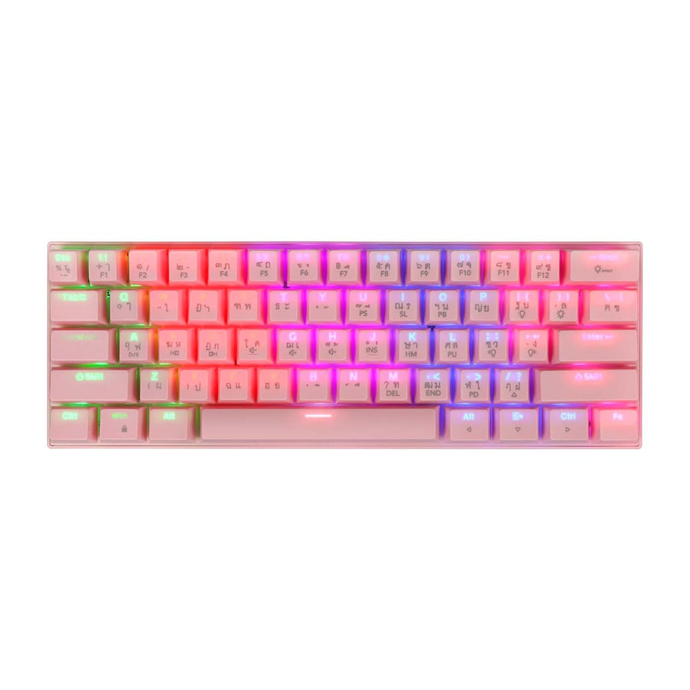 Tsunami Gaming Keyboard MK-61 Sakura Pink Blue Switch | Education Studio7