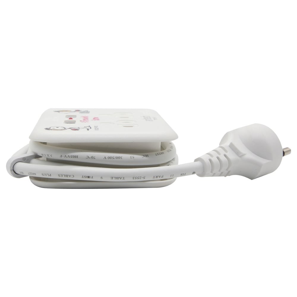 ปลั๊กไฟ Anitech TIS Plug Snoopy 2 Way 2 USB-A 1.1M. (SNP-H9022) White ...