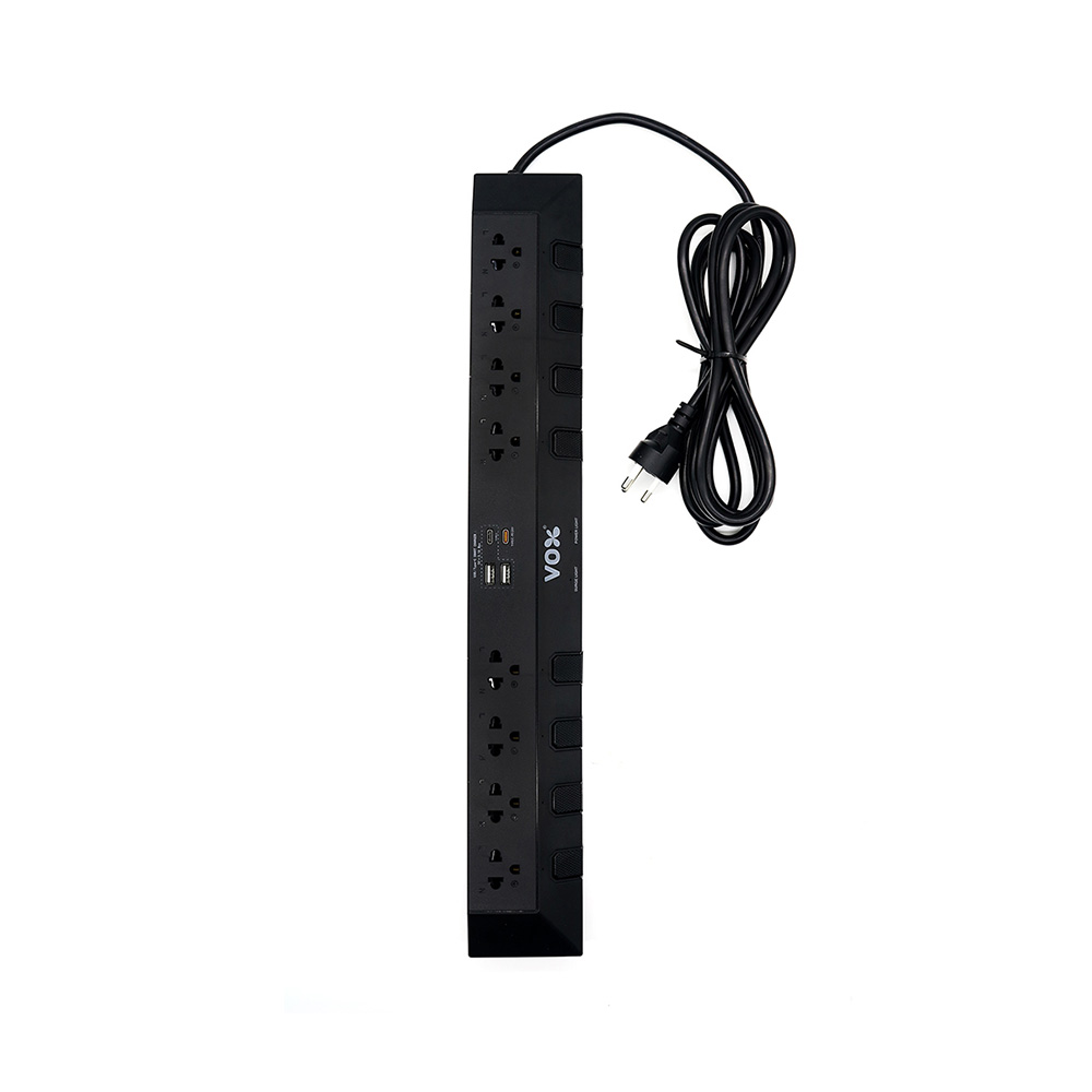 รางปลั๊กไฟ Vox Plug Studio 8Outlet 8Switch 2USB + 1Type-C PD20W Black | Education Studio7