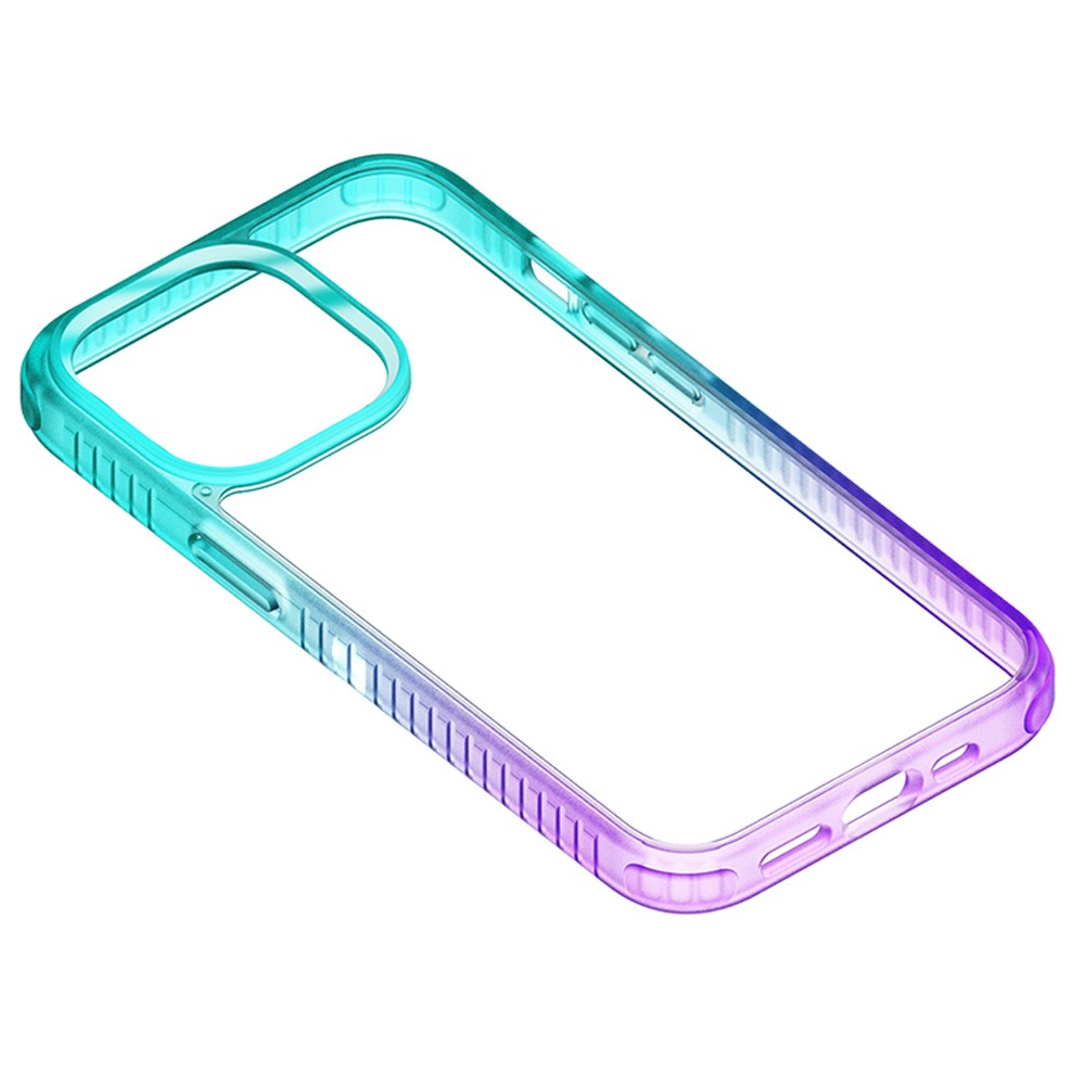 เคสใสไอโฟนมีขอบ Wroof Esteem Color Green/Purple สำหรับ iPhone 14 (6.1 ...