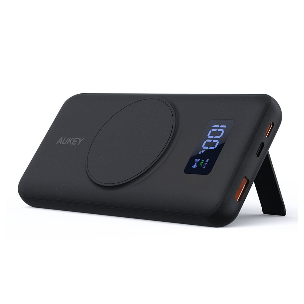 พาวเวอร์แบงค์ AUKEY Power Bank 10000mAh Magnetic Wireless Charging (PB ...