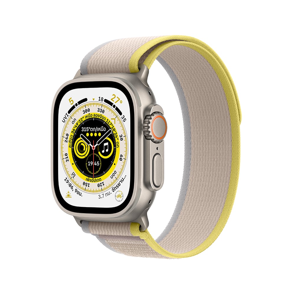 Apple Watch Ultra GPS + Cellular 49mm Titanium Case with Yellow/Beige ...