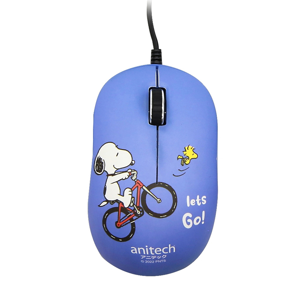 เมาส์ Anitech Wired Mouse Snoopy (SNP-A548) Blue | Education Studio7