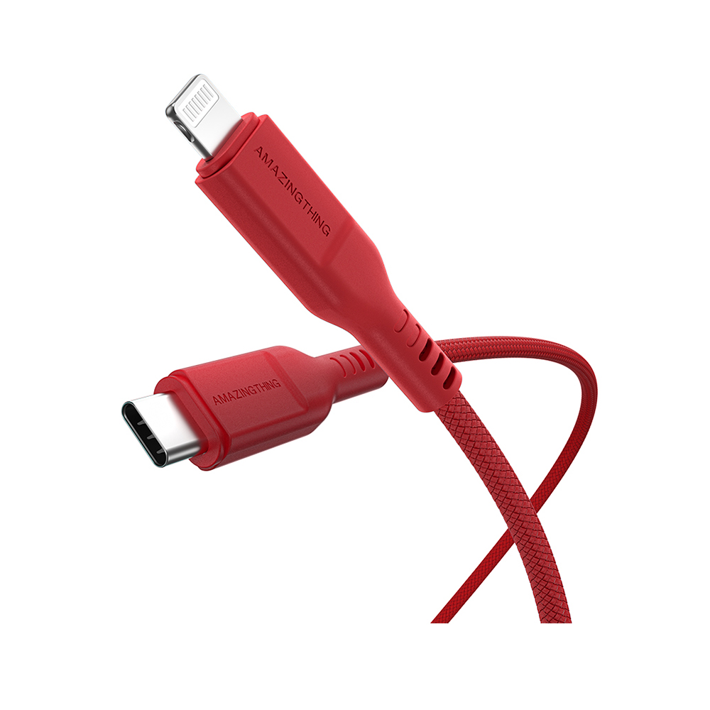 สายชาร์จ AMAZINGthing USB-C to Lightning Cable Thunder Pro 1.1M Red ...